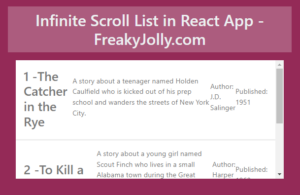 Infinite Scroll in React using react-infinite-scroll-component